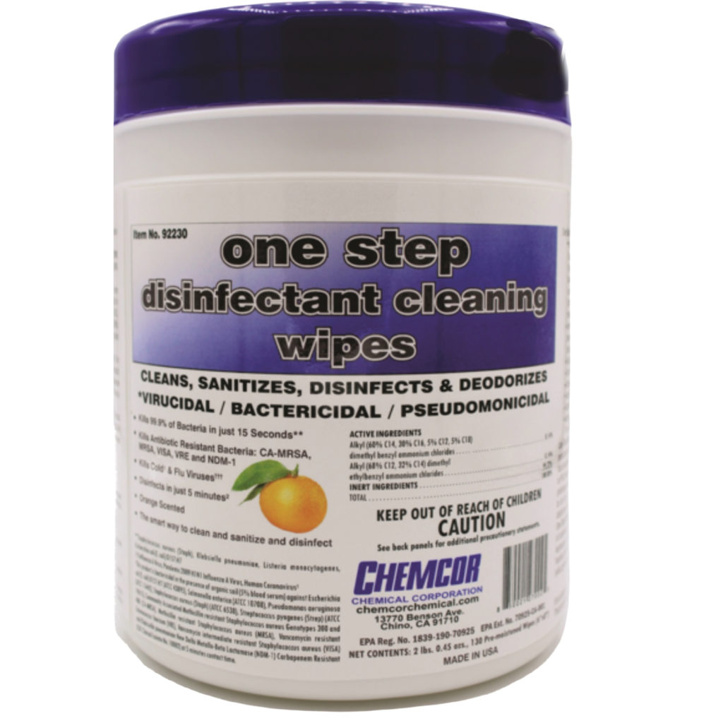 One Step Disinfectant Wipes EPA Registered 1 Tub 160 Wipes Orange Scent ...